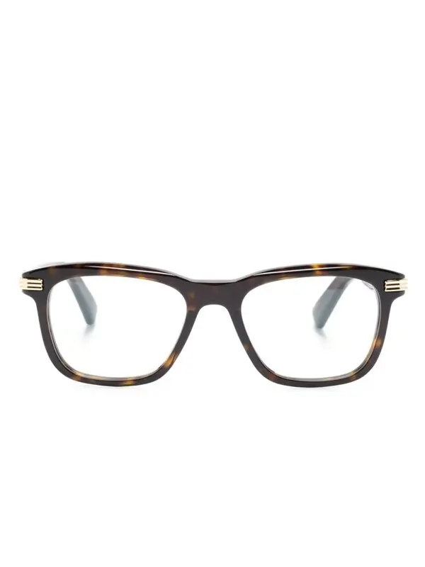 CARTIER Rectangle-frame Glasses - Brown