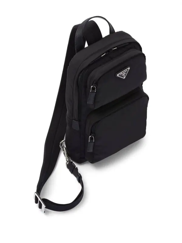 Prada Enamel Triangle-logo Backpack