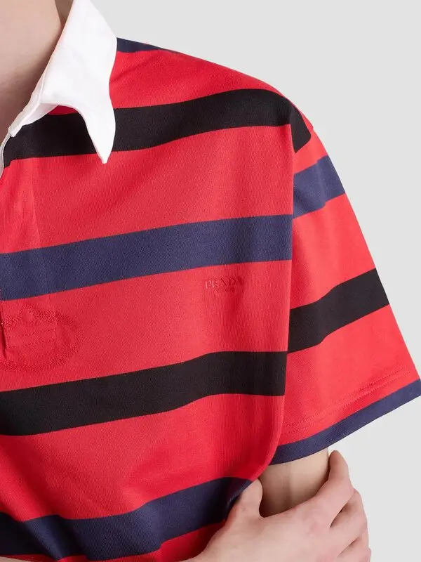 Prada Short-sleeved Cotton Polo Shirt - Red