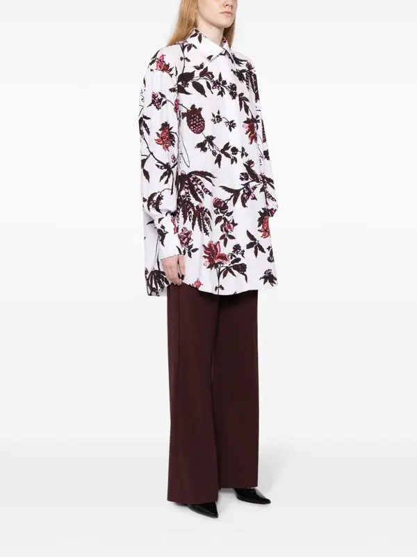 PATOU Floral Mini Shirtdress