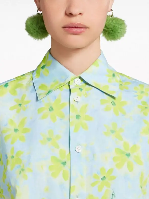 Marni Floral-print Cotton Shirt