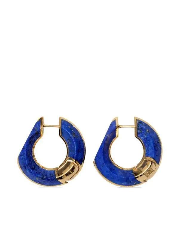Burberry Lapis Lazuli Hoop Earrings - Blue