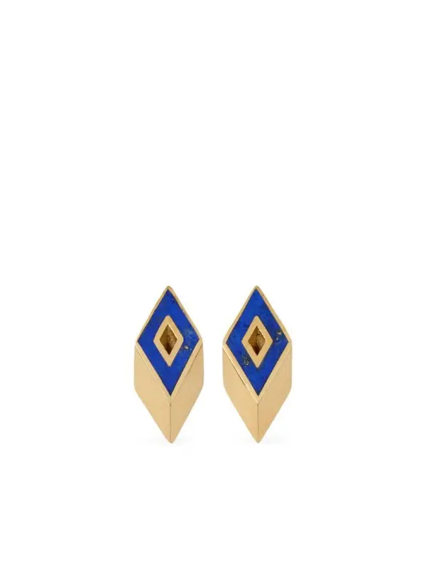 Burberry Hollow Silver Stud Earrings - Gold