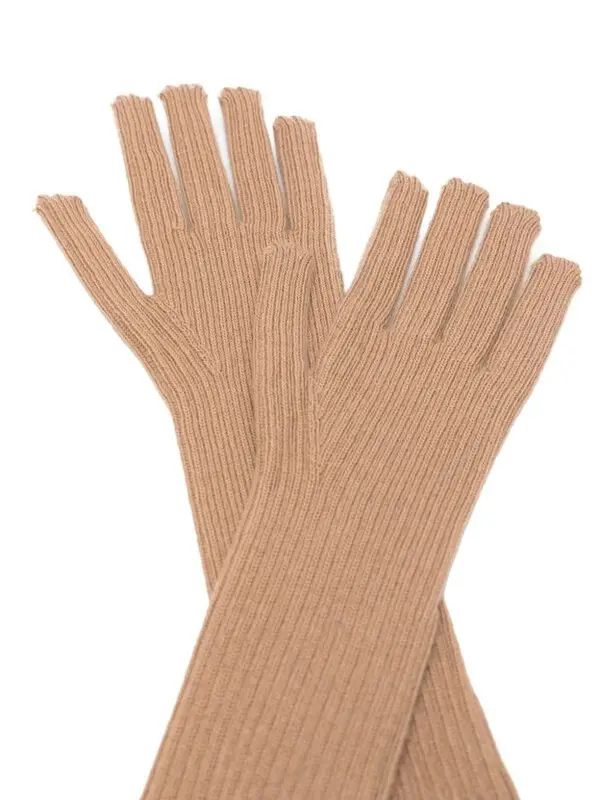 Dolce & Gabbana Extra-long Cashmere-blend Gloves - Neutrals