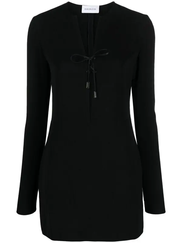 16Arlington Seeran Lace-up Minidress