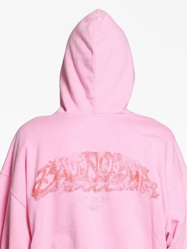 Balenciaga Offshore Zip-Up Hoodie - Pink | Editorialist