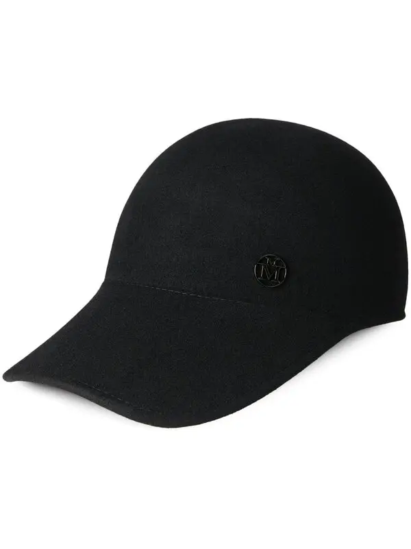 MAISON MICHEL Logo-plaque Cap - Black