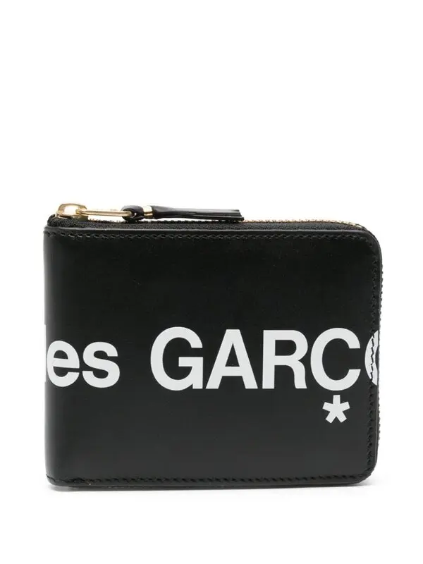 Comme Des Garçons Logo-print Leather Wallet - Black