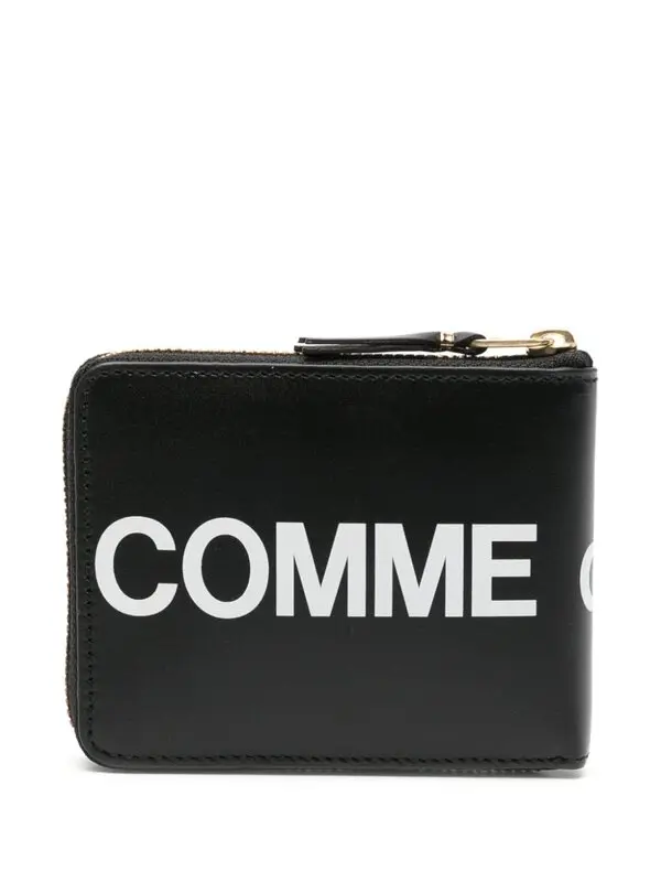 Comme Des Garçons Logo-print Leather Wallet - Black