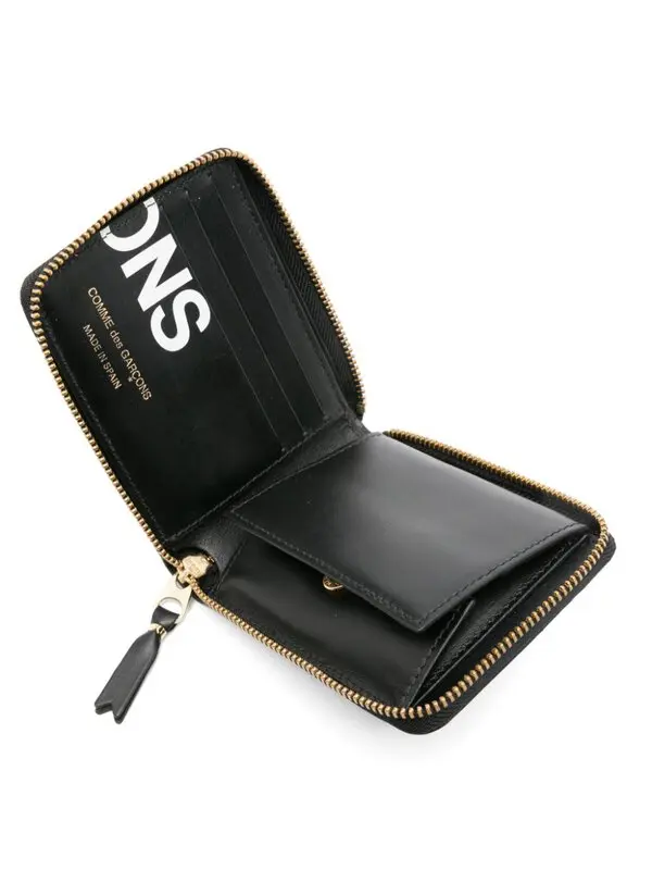 Comme Des Garçons Logo-print Leather Wallet - Black