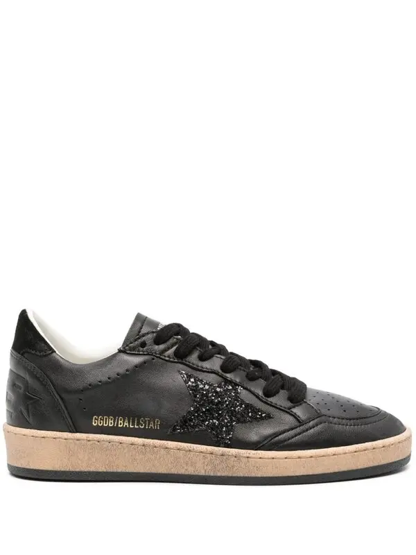 GOLDEN GOOSE Ball Star Leather Sneakers - Black