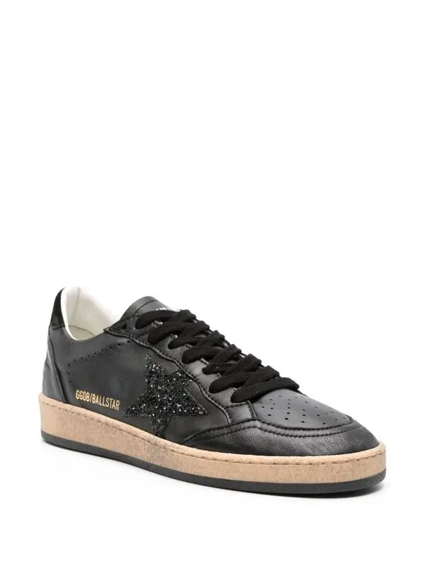 GOLDEN GOOSE Ball Star Leather Sneakers - Black
