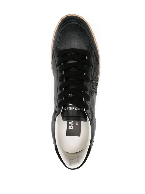 GOLDEN GOOSE Ball Star Leather Sneakers - Black