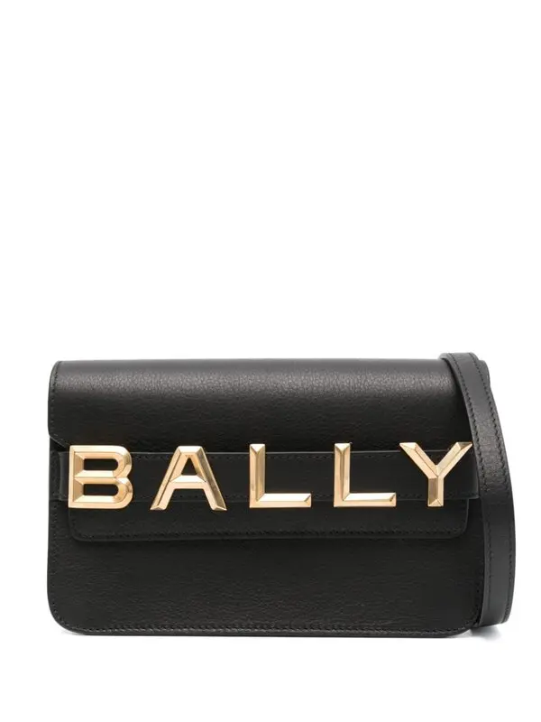 Bally Leather Shoulder Bag With Logo Lettering