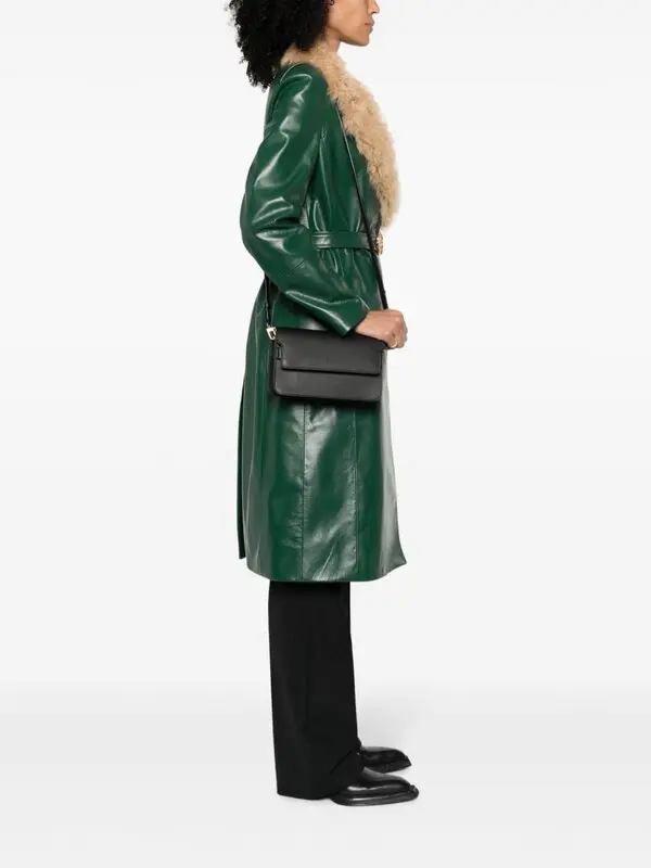 Bally Leather Shoulder Bag With Logo Lettering