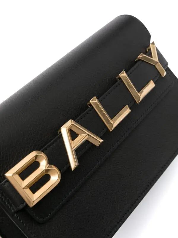 Bally Leather Shoulder Bag With Logo Lettering