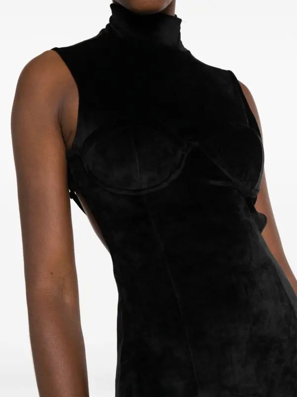 Gcds Logo-plaque Mini Dress - Black