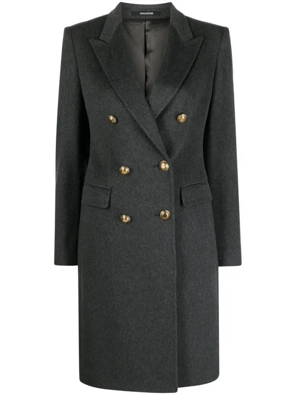 Tagliatore Double-breasted Wool-blend Coat - Grey
