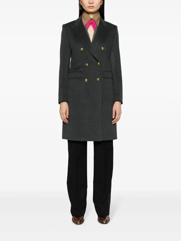 Tagliatore Double-breasted Wool-blend Coat - Grey