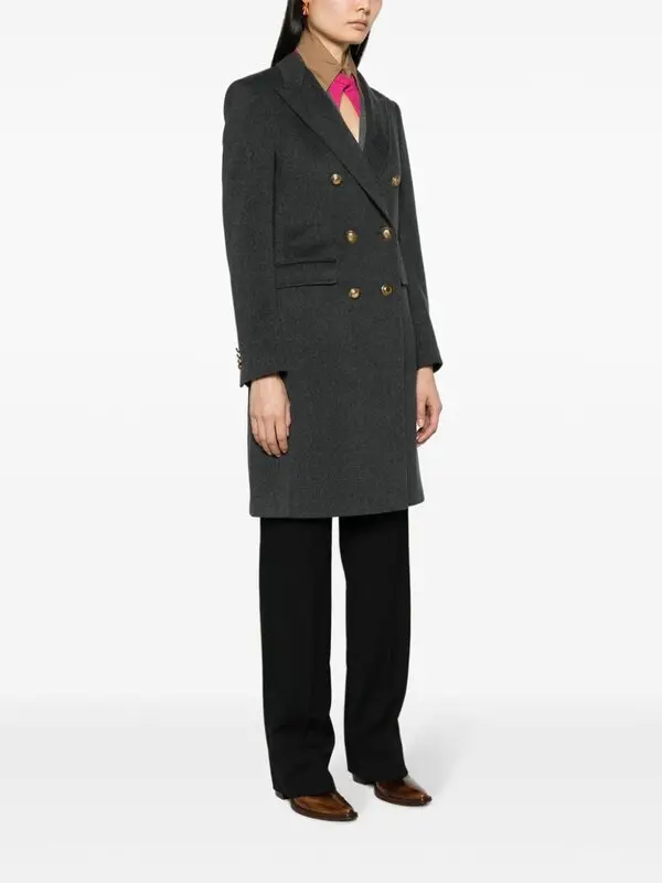 Tagliatore Double-breasted Wool-blend Coat - Grey