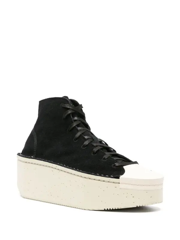 Y3 Lace-up Platform Sneakers - Black