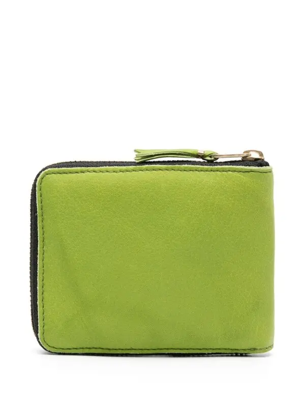 Comme Des Garçons Zipped Leather Wallet - Green