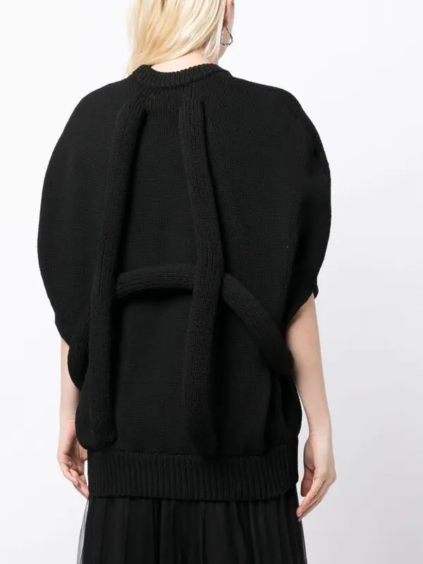 Comme Des Garçons Appliqué-detail Chunky-knit Jumper