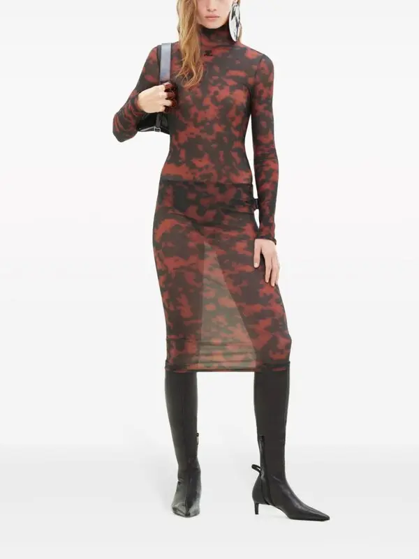 COURREGES Tortoiseshell-effect Tube Skirt