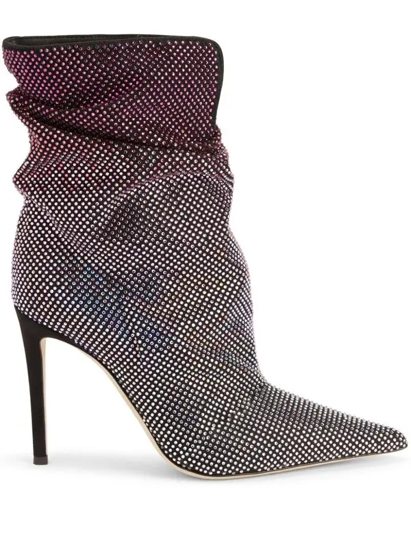 GIUSEPPE ZANOTTI 105mm Yunah Crystal Slouchy Boots