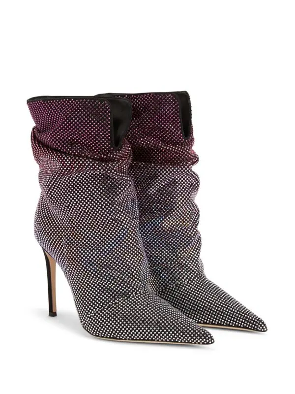 GIUSEPPE ZANOTTI 105mm Yunah Crystal Slouchy Boots