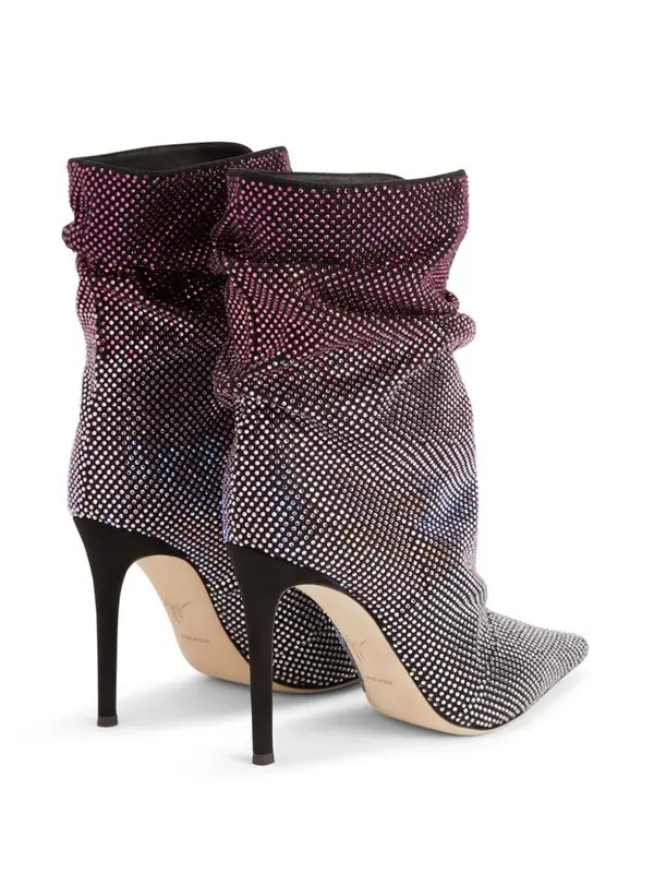 GIUSEPPE ZANOTTI 105mm Yunah Crystal Slouchy Boots