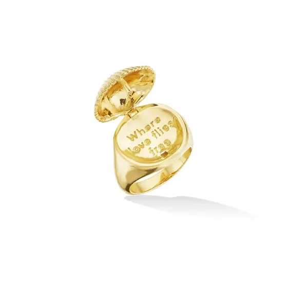 CADAR Yellow Gold Shell Pinky Ring