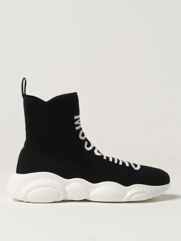 Moschino Stretch Knit High Top Sneakers