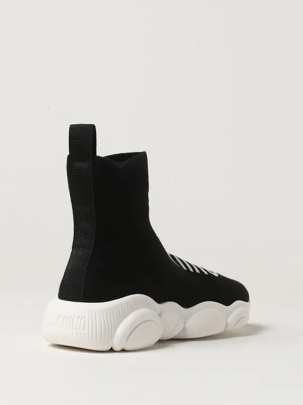 Moschino Stretch Knit High Top Sneakers