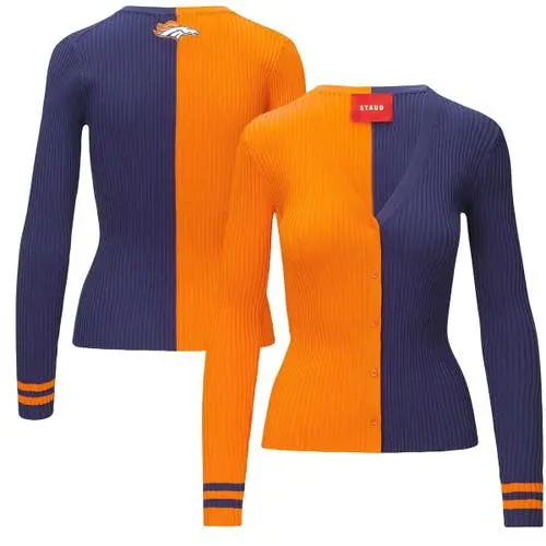 Staud Navy Denver Broncos Cargo Sweater