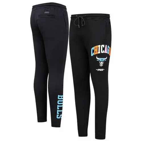 PRO STANDARD Chicago Bulls Washed Neon Sweatpants - Black