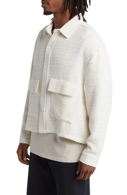 ELWOOD Textured Crop Button-up Shirt