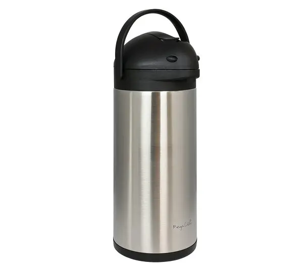 MEGACHEF 3 Liter Stainless Steel Vacuum Body Pu Mp Cap Air Pot - Silver