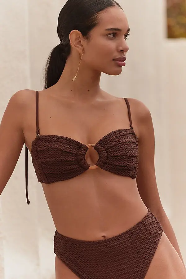 MONTCE Tori Bandeau Bikini Top - Cocoa