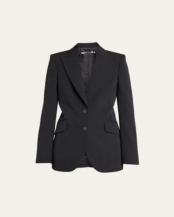 Stella McCartney Single-breasted Fitted Wool-blend Blazer