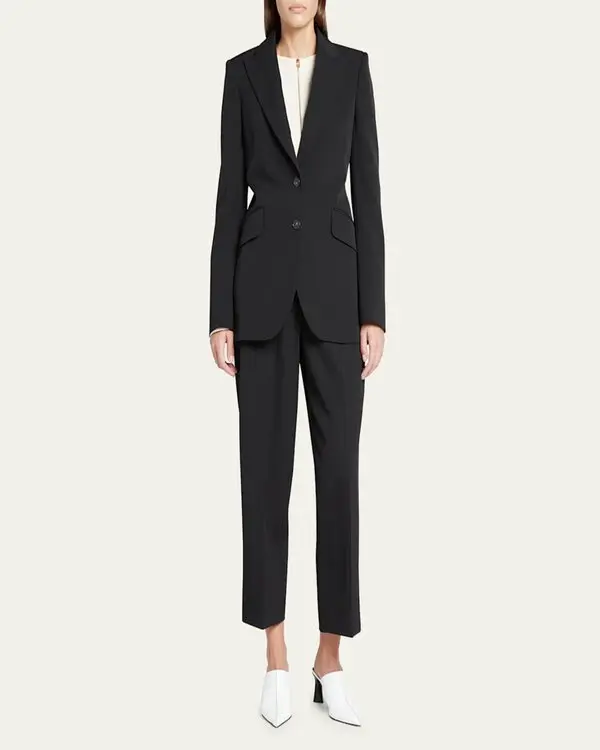 Stella McCartney Single-breasted Fitted Wool-blend Blazer