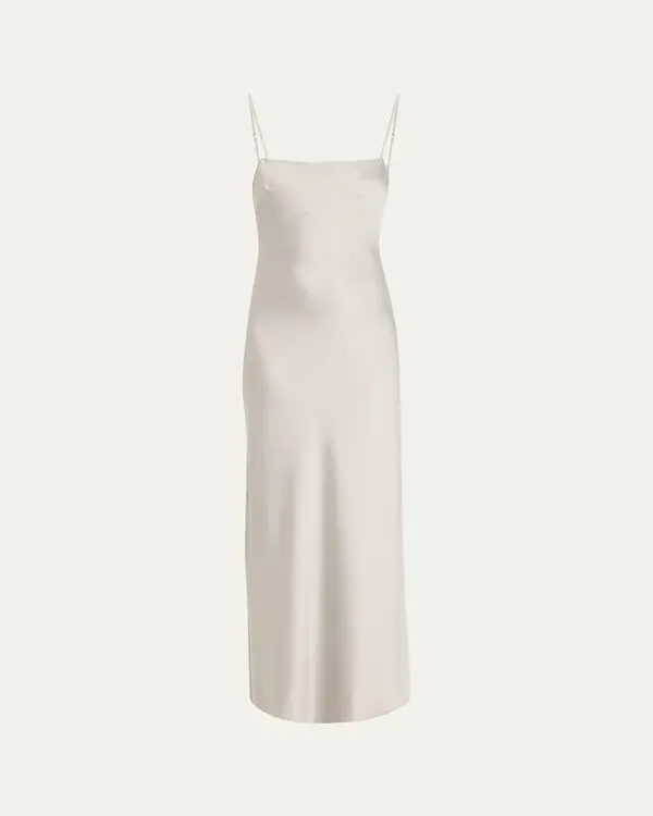 ST. AGNI Silk Low-back Maxi Slip Dress