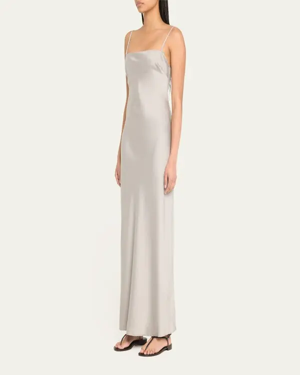 ST. AGNI Silk Low-back Maxi Slip Dress