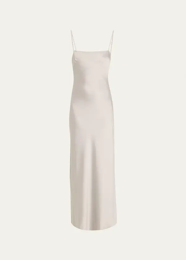 ST. AGNI Silk Low-back Maxi Slip Dress