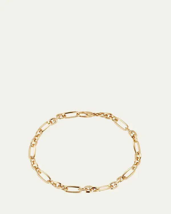 Lizzie Mandler 18k Yellow Figaro Chain Bracelet - Gold