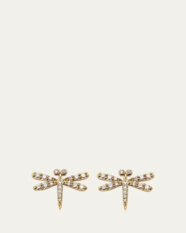 SYDNEY EVAN 14k Diamond Dragonfly Stud Earring - No Color