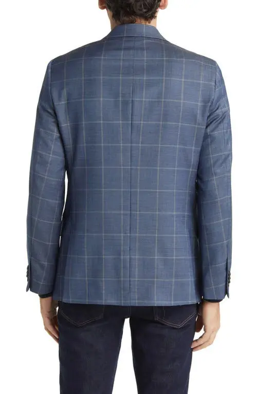 DANIEL HECHTER Windowpane Check Wool Blazer