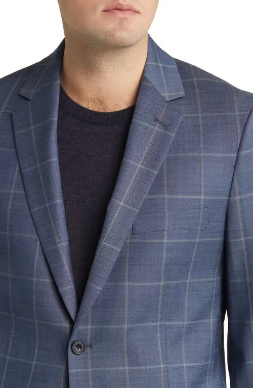 DANIEL HECHTER Windowpane Check Wool Blazer