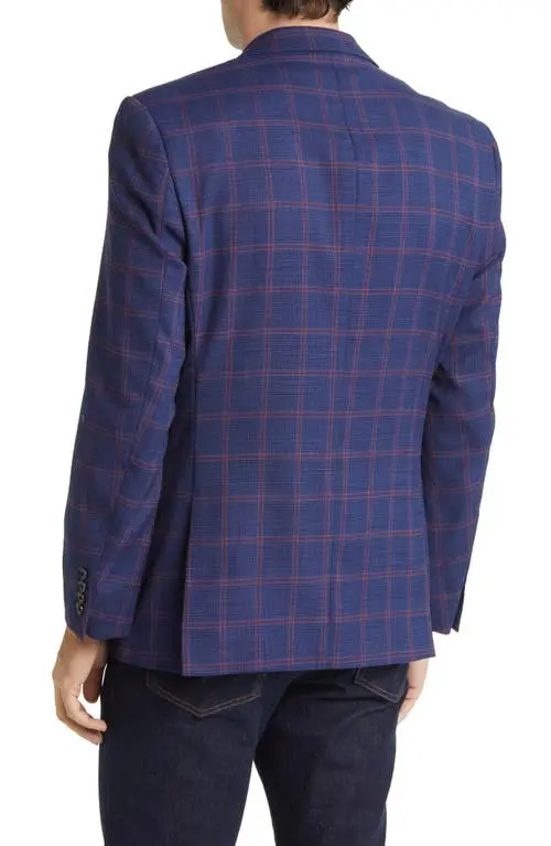 DANIEL HECHTER Windowpane Check Wool Blazer