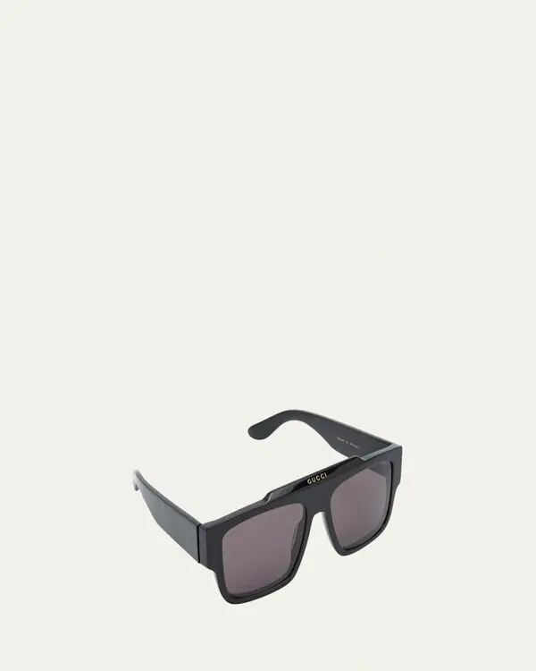 Gucci Acetate Rectangle Sunglasses - Black